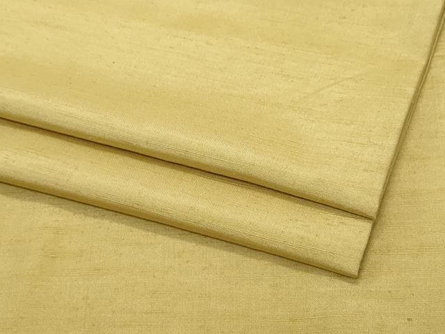 平和屋着物●結城紬　色無地　飴色　正絹　逸品　CABA6106vf