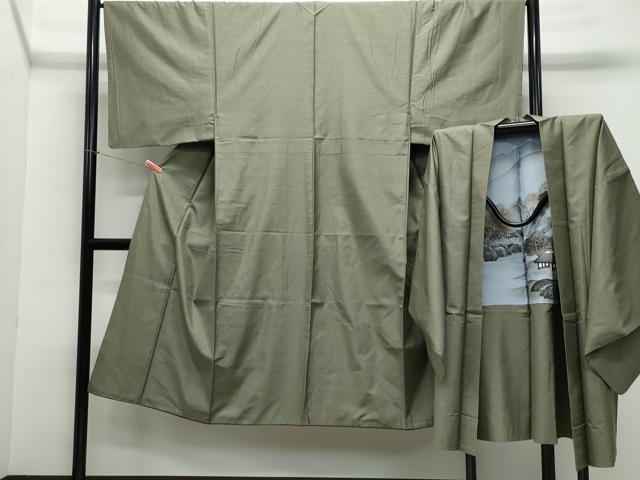 平和屋着物●男性　本場大島紬　アンサンブル　100亀甲　総詰め　正絹　逸品　CABA6112vf