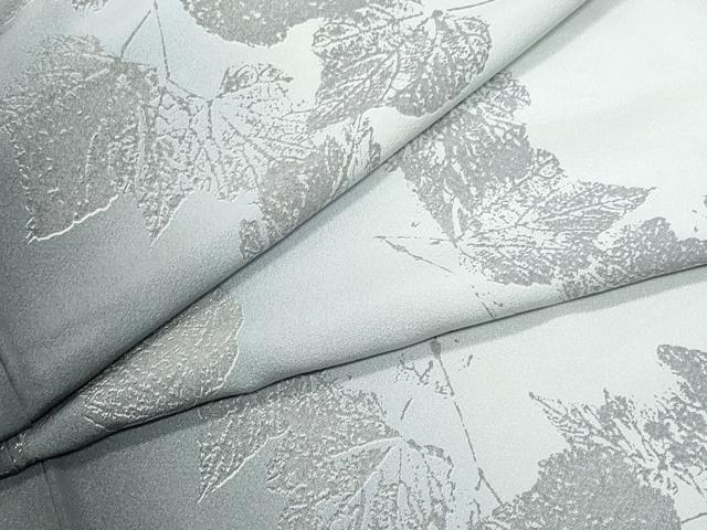 平和屋着物●日展作家　山本唯与志　レリーフ染　小紋　舞葉文　正絹　逸品　CABA6134vf