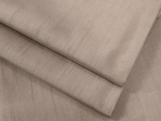 平和屋着物●上質な紬　色無地　薄柿色　正絹　逸品　CABA6198yc