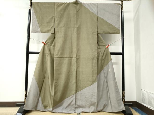 平和屋着物●石川県指定無形文化財　牛首紬　白山工房　手織り　訪問着　吉祥文　正絹　逸品　CABA6240yc