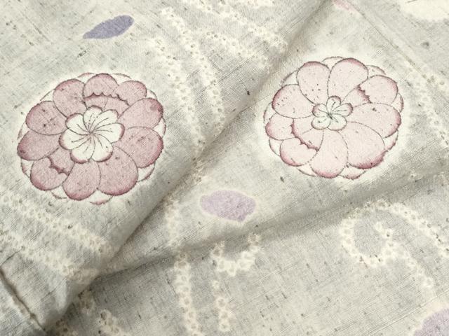 平和屋着物●上質な小紋　紬地　辻が花　絞り　正絹　逸品　CABA6292yc