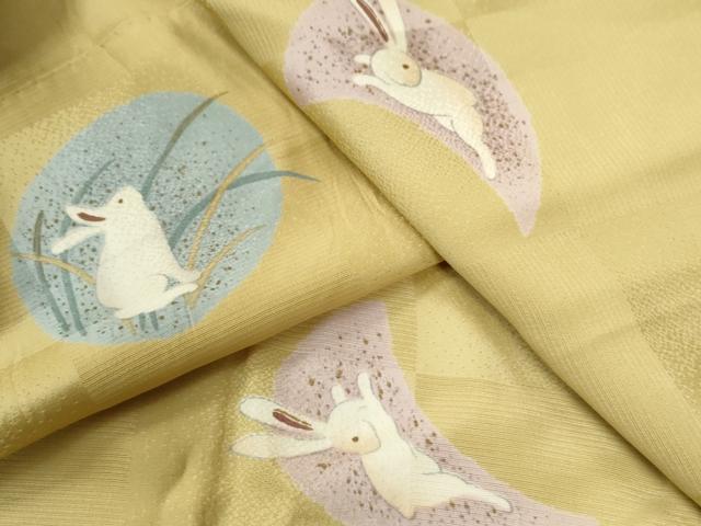 平和屋着物●長襦袢　無双仕立て　兎　やまと誂製　正絹　逸品　CABA6358yc