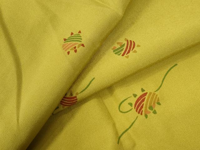 平和屋着物●長襦袢　無双仕立て　糸巻き文　正絹　逸品　未使用　CABA6383yc