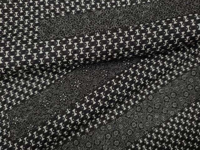 平和屋着物●上質な小紋　横段花文　正絹　逸品　CABA8028ut