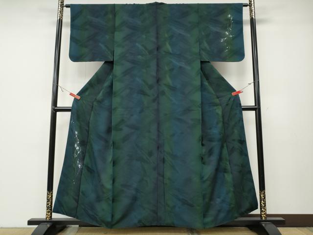 平和屋着物●訪問着　手描き　羽根　蛍暈し　正絹　逸品　CABA8055ut