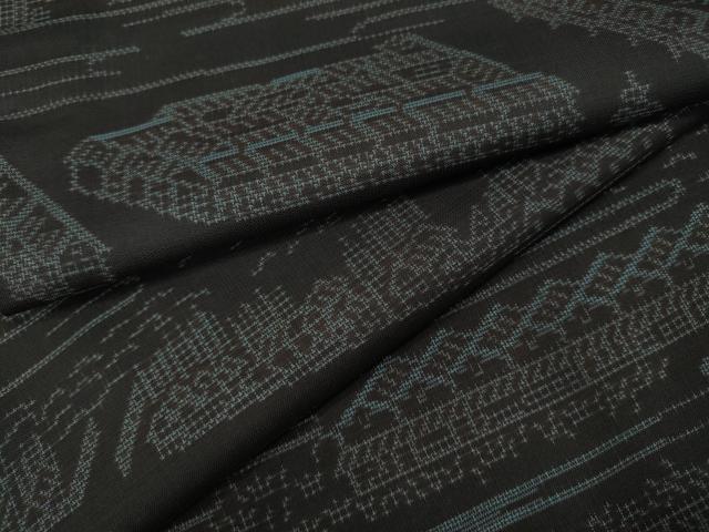 平和屋着物●本場大島紬　9マルキ　風景文　鈴乃屋扱い　正絹　逸品　未使用　CABA8057ut