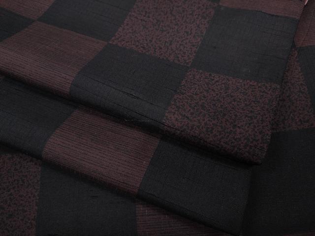 平和屋着物●上質な紬　市松文　ますいわ屋扱い　正絹　逸品　CABA8129ut