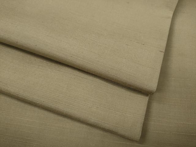 平和屋着物●上質な紬　白橡色　大丸扱い　正絹　逸品　CABA8168ut