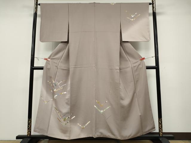 平和屋着物●訪問着　吉祥花文　暈し染め　金彩　正絹　逸品　CABA8182ut