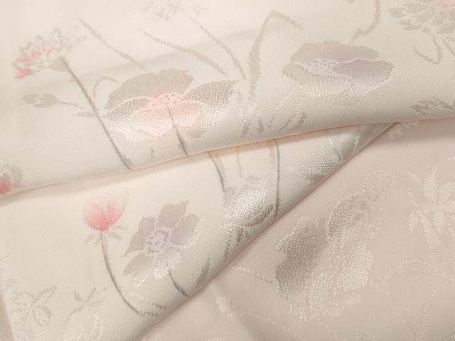 平和屋着物●長襦袢　無双仕立て　地紋起こし　草花地紋　暈し染め　やまと誂製　正絹　逸品　CABA8244ut