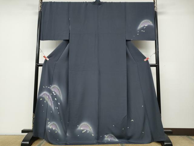 平和屋着物●訪問着　作家物　片輪車舞葉文　蛍暈し　金彩　正絹　逸品　CABA8263ut