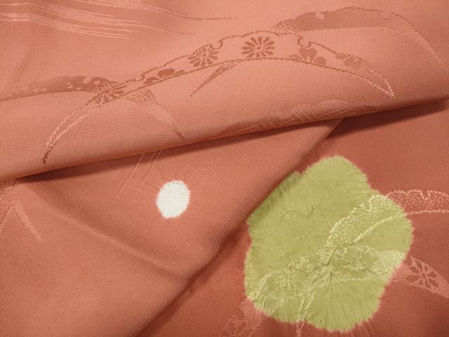 平和屋着物●長襦袢　無双仕立て　絞り　舞花文　暈し染め　正絹　逸品　CABA8268ut