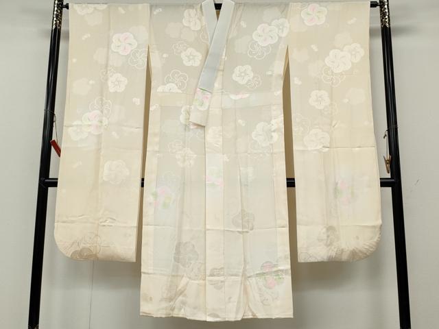 平和屋着物●振袖用長襦袢　無双仕立て　捻梅地紋　暈し染め　正絹　逸品　CABA8286ut