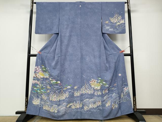 平和屋着物●訪問着　作家物　御所解花文　金彩　正絹　逸品　CABA8296ut