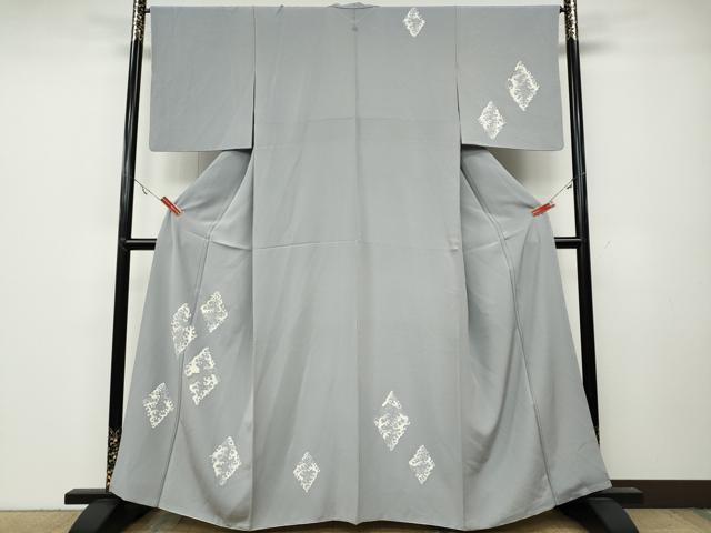 平和屋着物●大正の浮世絵師　竹久夢二　夢二ロマン　訪問着　駒刺繍　菱立波文　正絹　逸品　CABA8301ut