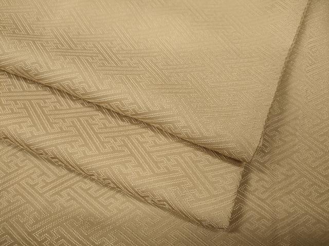 平和屋着物●上質な色無地　紗綾形地紋　淡香色　正絹　逸品　CABA8315ut