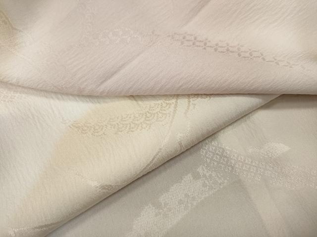 平和屋着物●長襦袢　無双仕立て　雪芝地紋　暈し染め　正絹　逸品　CABA8338ut