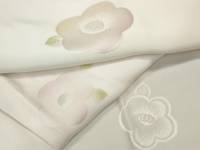 平和屋着物●長襦袢　袷　椿　暈し染め　正絹　逸品　CABA8341ut