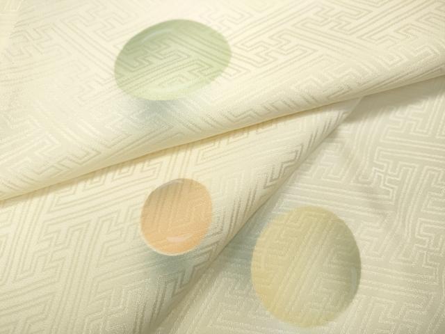 平和屋着物●長襦袢　無双仕立て　丸文　暈し染め　正絹　逸品　CABA8342ut