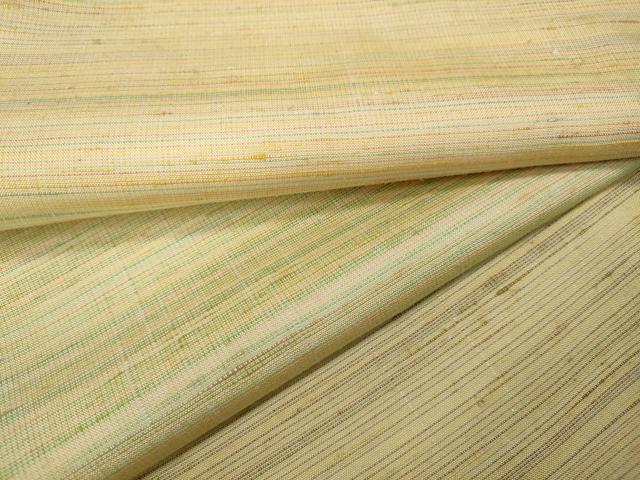 平和屋着物●紅花紬　米沢　横段霞文　正絹　逸品　CABA8385ut