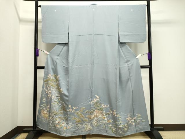 平和屋着物●豪華色留袖　刺繍　風景文　金彩　正絹　逸品　CABA8850dy