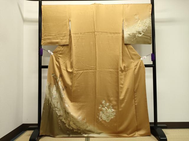 平和屋着物●訪問着　熨斗花車文　暈し染め　金銀彩　やまと誂製　正絹　逸品　CABA8853dy