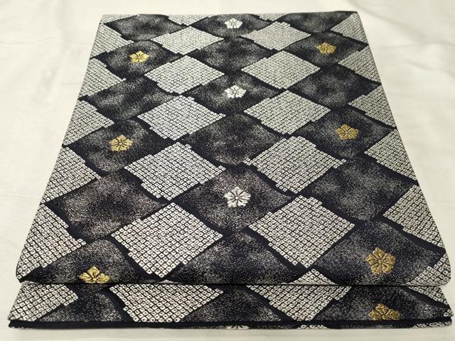 平和屋着物●六通柄袋帯　唐織　瓦取疋田文様　金銀糸　正絹　逸品　CABA9123dy