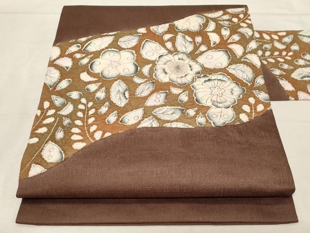 平和屋着物●九寸名古屋帯　絞り　辻が花　正絹　逸品　未使用　CABA9193dy