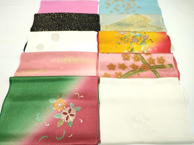 平和屋着物★和装小物　帯揚げ10枚セット　正絹　逸品　CABA9204ju