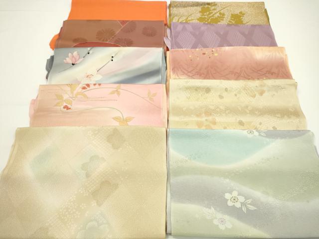 平和屋着物★和装小物　帯揚げ10枚セット　丹後ちりめん　正絹　逸品　CABA9221ju