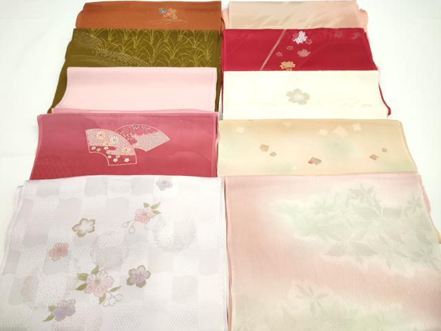 平和屋着物★和装小物　帯揚げ10枚セット　正絹　逸品　CABA9243ju