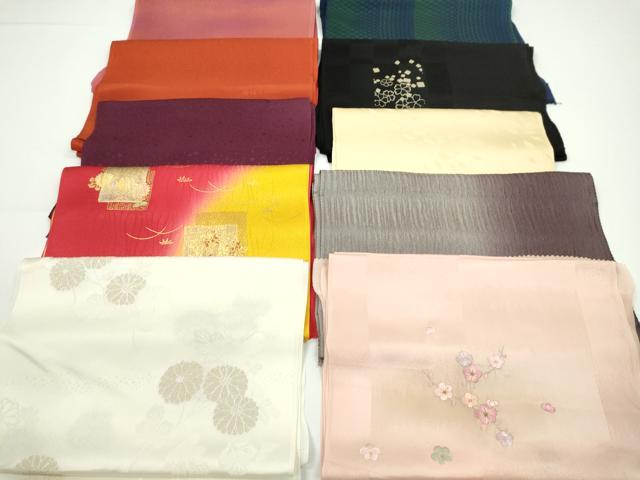 平和屋着物★和装小物　帯揚げ10枚セット　丹後ちりめん　正絹　逸品　CABA9254ju