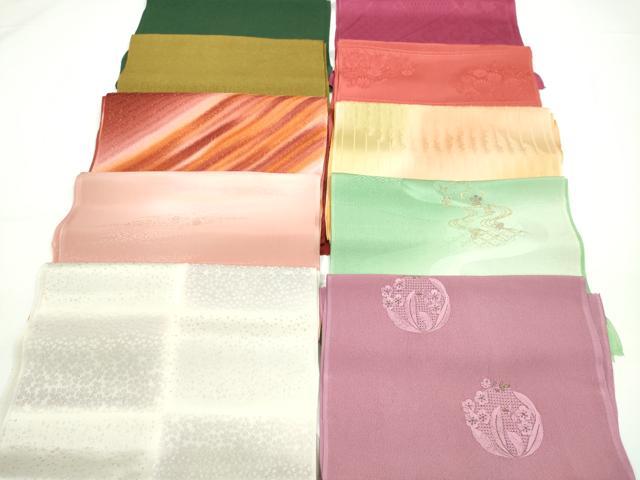 平和屋着物★和装小物　帯揚げ10枚セット　正絹　逸品　CABA9263ju