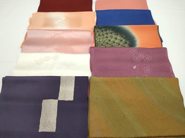 平和屋着物★和装小物　帯揚げ10枚セット　丹後ちりめん　正絹　逸品　CABA9277ju