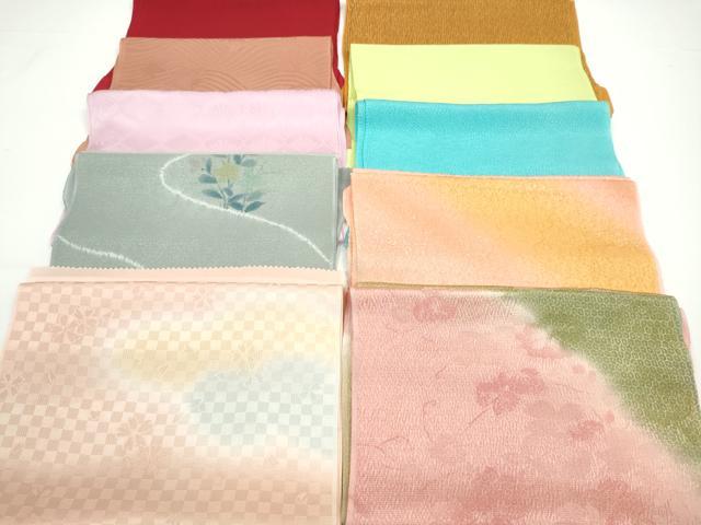 平和屋着物★和装小物　帯揚げ10枚セット　正絹　逸品　CABA9280ju