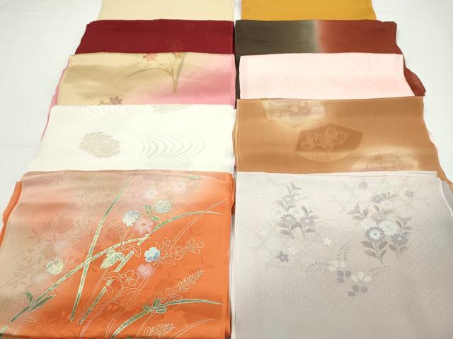 平和屋着物★和装小物　帯揚げ10枚セット　正絹　逸品　CABA9287ju