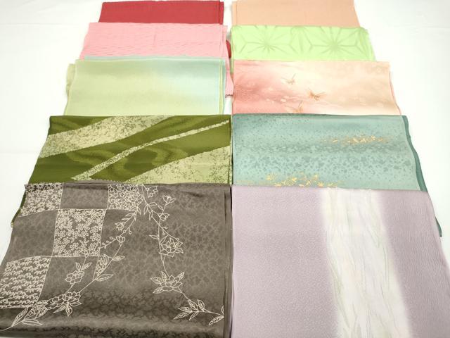 平和屋着物★和装小物　帯揚げ10枚セット　正絹　逸品　CABA9292ju