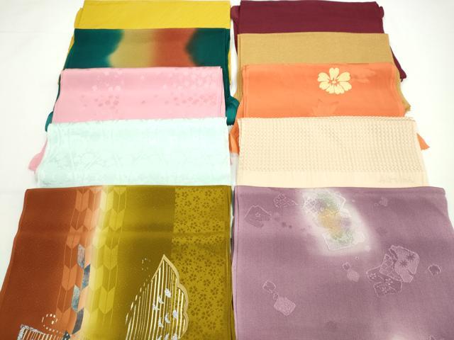 平和屋着物★和装小物　帯揚げ10枚セット　丹後ちりめん　正絹　逸品　CABA9296ju