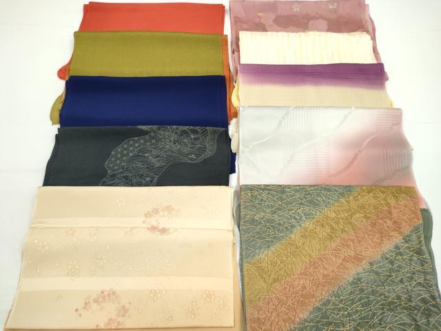 平和屋着物★和装小物　帯揚げ10枚セット　正絹　逸品　CABA9298ju