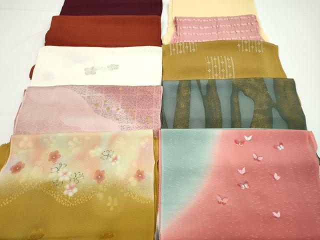 平和屋着物★和装小物　帯揚げ10枚セット　正絹　逸品　CABA9300ju