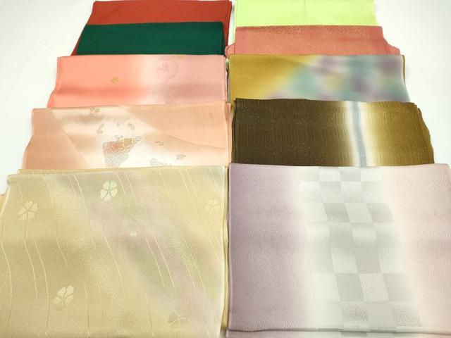 平和屋着物★和装小物　帯揚げ10枚セット　丹後ちりめん　正絹　逸品　CABA9318ju