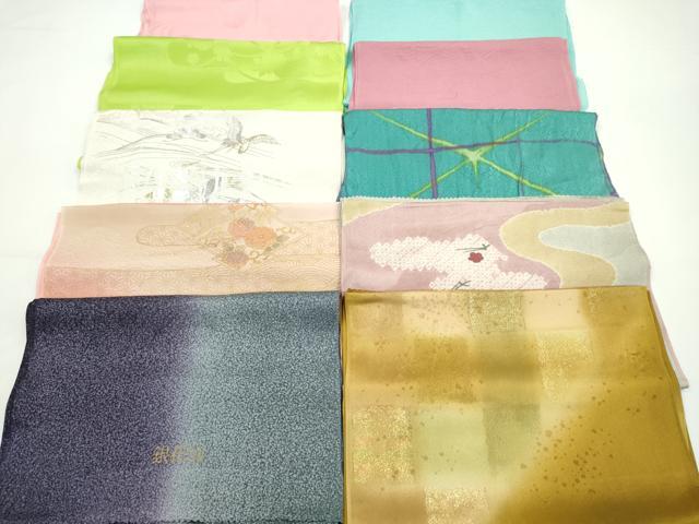 平和屋着物★和装小物　帯揚げ10枚セット　丹後ちりめん　正絹　逸品　CABA9321ju