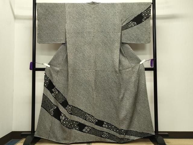 平和屋着物●訪問着　総絞り　吉祥文　黒地　正絹　逸品　CABA9607gh