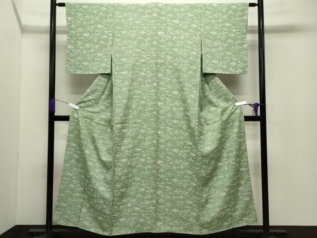 平和屋着物●上質な小紋　雲重ね花鳥文　正絹　逸品　未使用　CABA9664gh