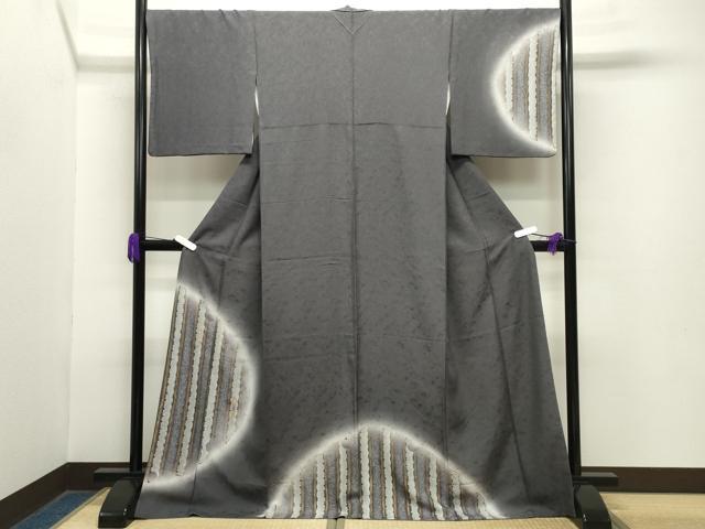 平和屋着物●訪問着　刺繍　雪輪花文　暈し染め　金彩　正絹　逸品　CABA9669gh