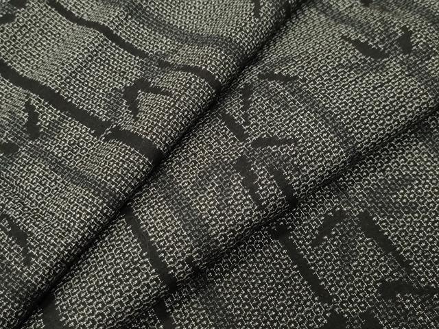 平和屋着物●結城紬　100亀甲　笹竹文　正絹　逸品　CABA9694gh