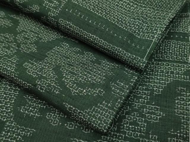 平和屋着物●結城紬　80亀甲　有栖川　正絹　逸品　未使用　CABA9699gh