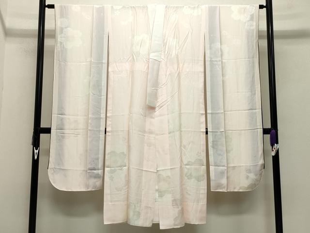 平和屋着物●振袖用長襦袢　無双仕立て　舞桜地紋　暈し染め　正絹　逸品　CABA9716gh