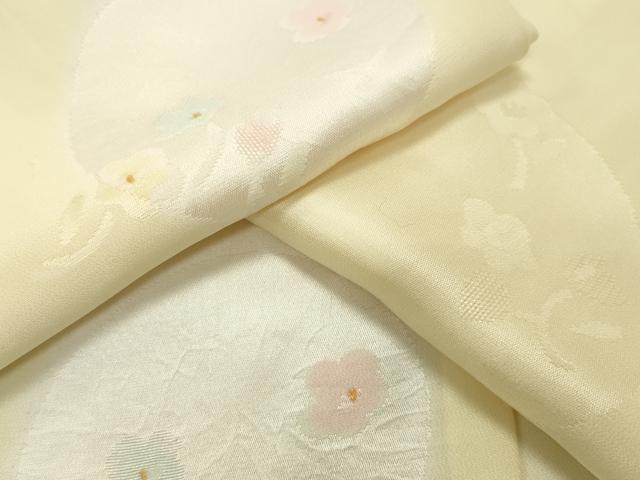 平和屋着物●長襦袢　無双仕立て　絞り　花丸文　半衿刺繍　正絹　逸品　CABA9743gh